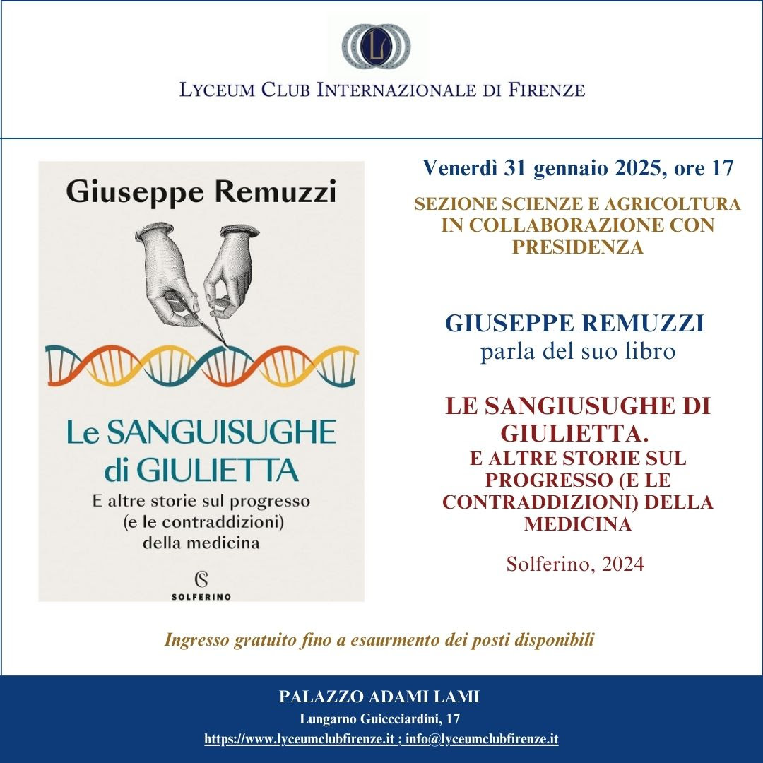 GIUSEPPE REMUZZI AL LYCEUM INTERNAZIONALE DI FIRENZE – GazzettaToscana.it